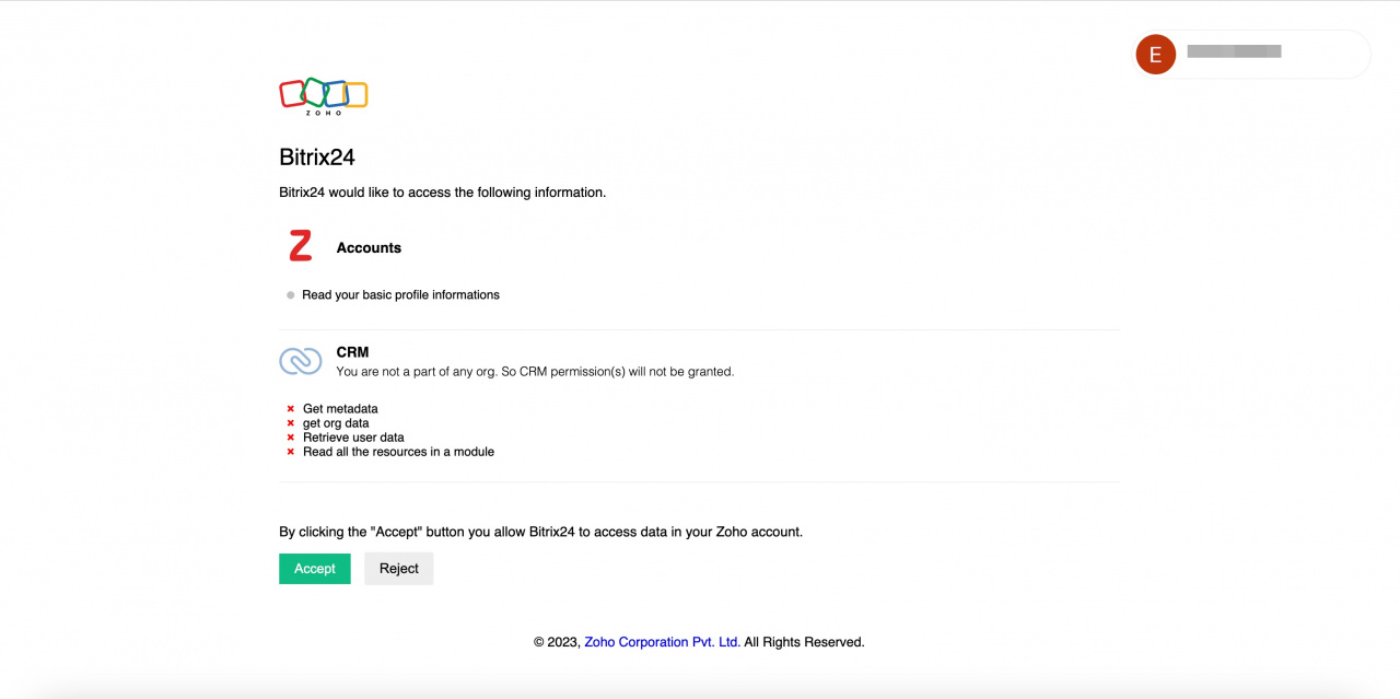 Application de migration Zoho